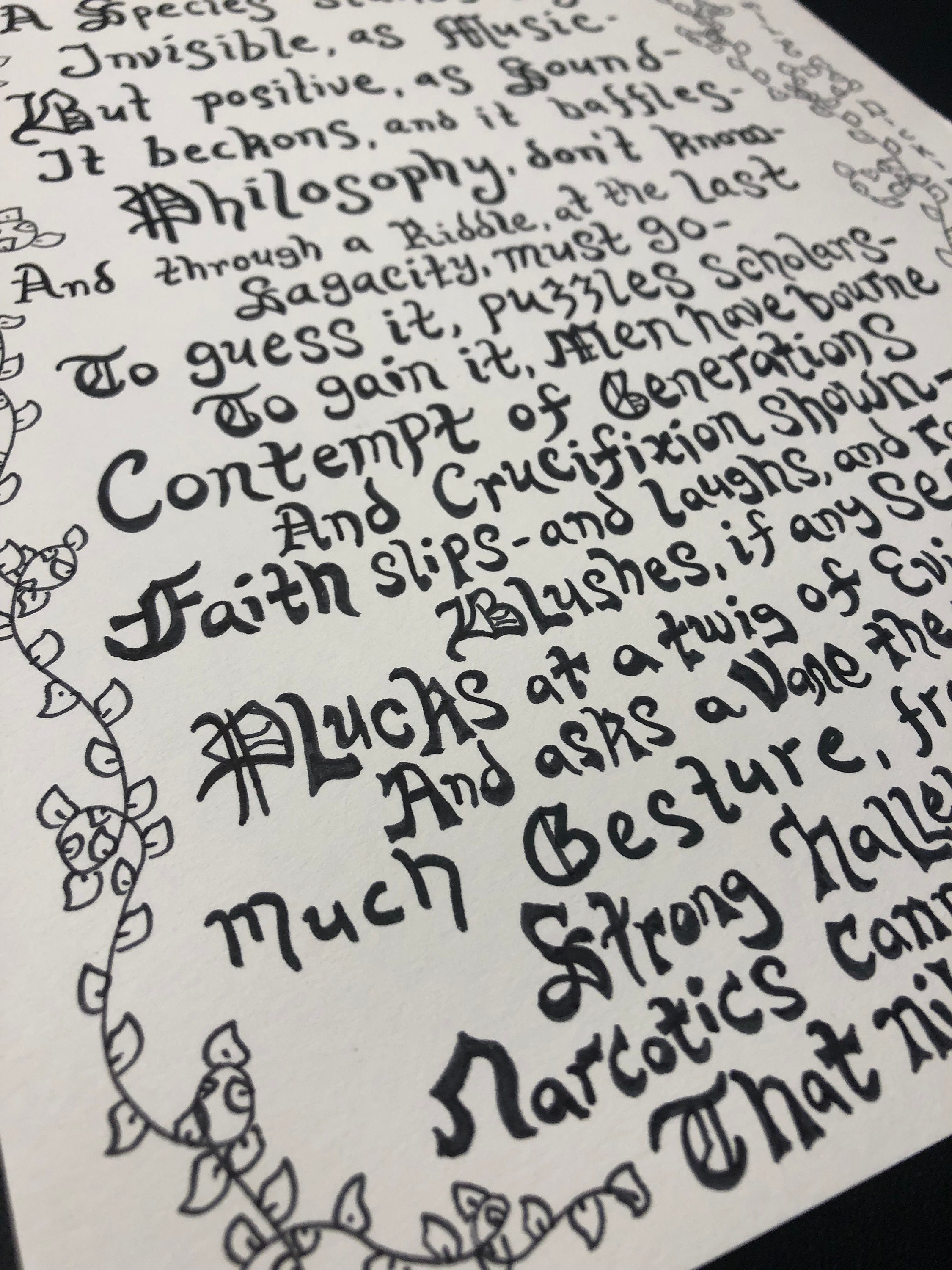 Emily Dickinson This World is Not Conclusion//calligraphy - Etsy