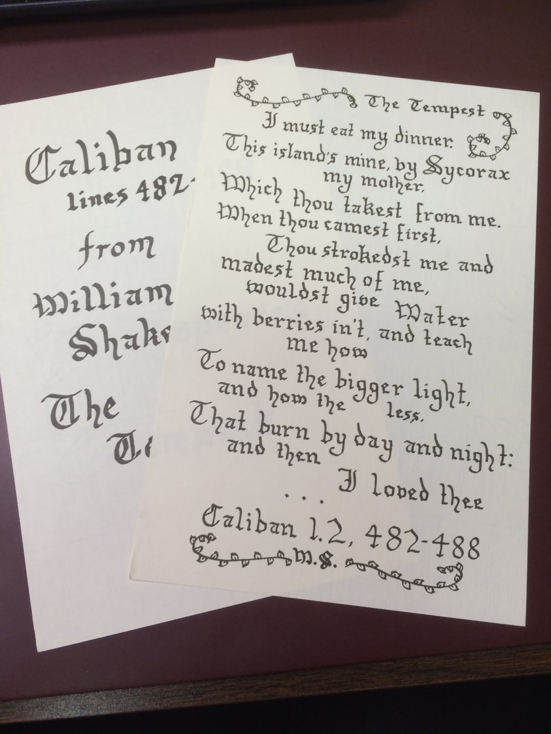 Caliban Monologue//william Shakespeare's the Tempest//medieval ...