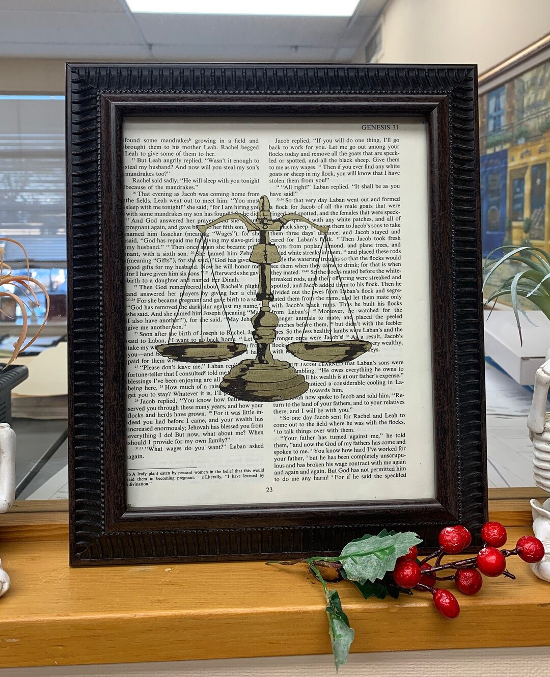 Scales of Justice on Upcycled Paper//vintage Paper/book Lover/lawyer ...