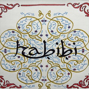 Habibi Arabic Calligraphy //handwritten Word Art//gift for Love ...