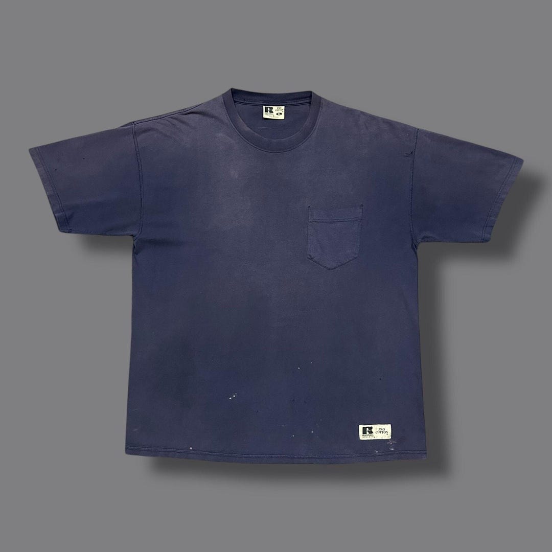Vintage Sun Faded Pocket Tee: Thrashed Y2K Grunge Shirt XL - Etsy