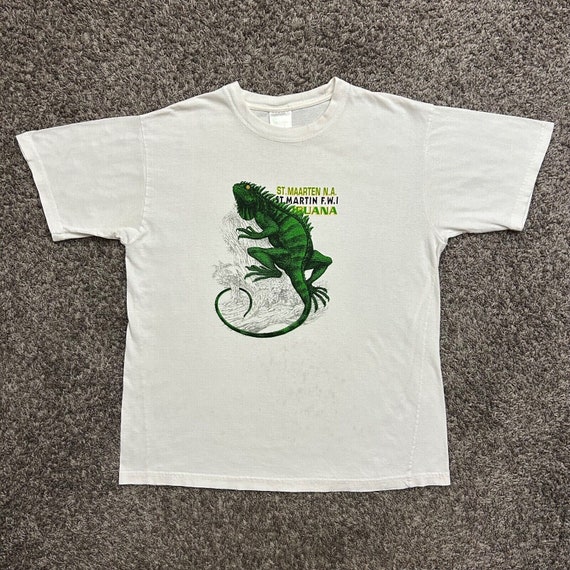 Vintage Iguana Lizard Shirt 80s 90s St Maarten Graphi… - Gem