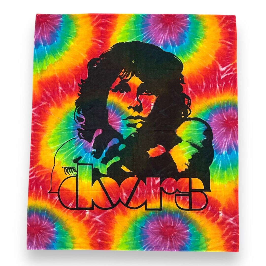 Vintage 90s the Doors Wall Banner Jim Morrison Tie Dye 1991 Fabric ...