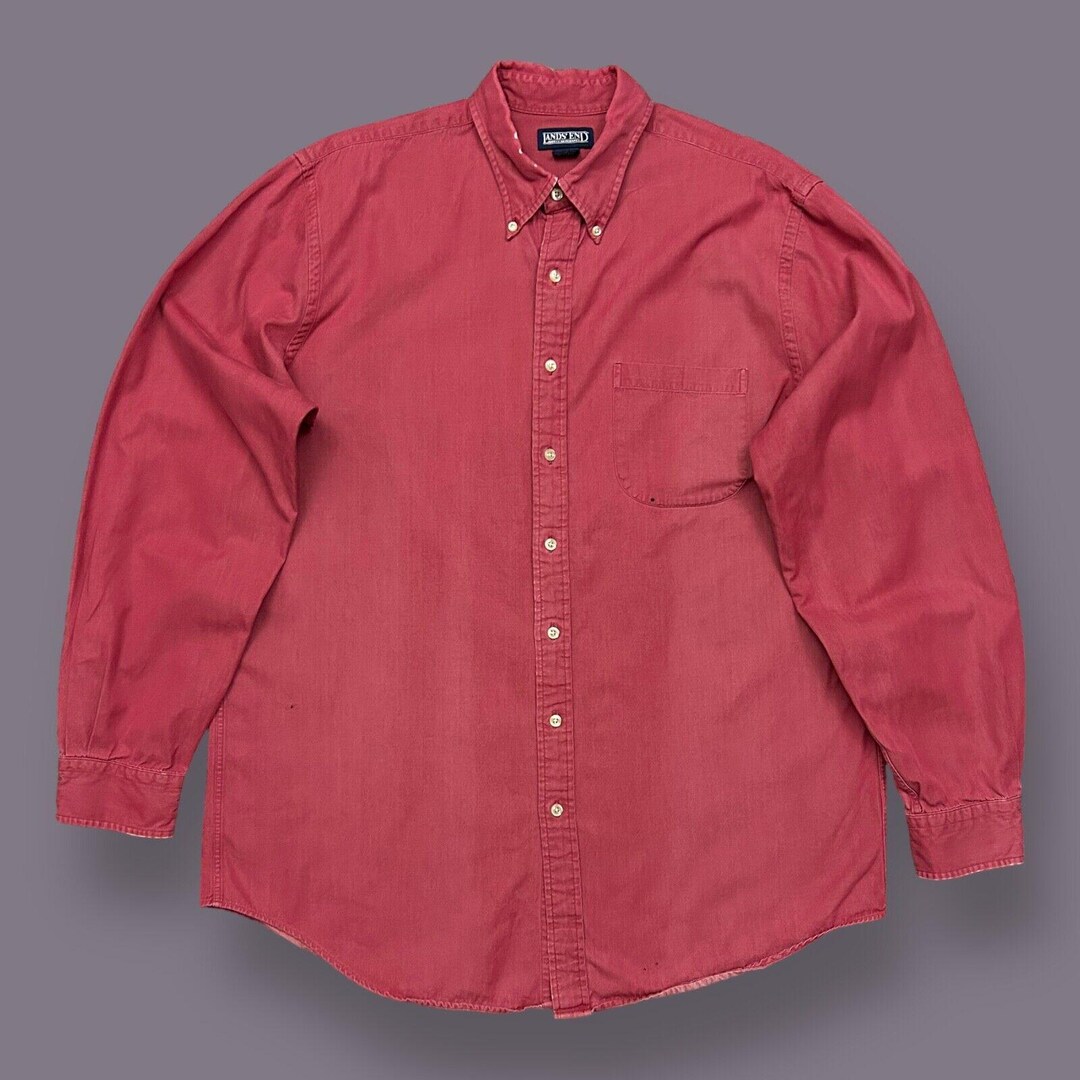 Vintage Sun Faded Shirt Thrashed Button Down Long Sleeve 80s 90s Light ...