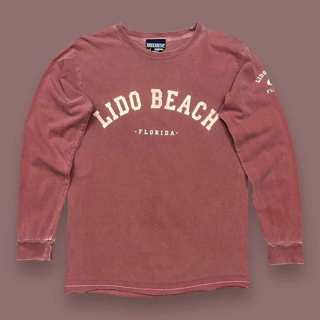 Vintage Garment Dyed Shirt Lido Beach Florida Long Sleeve - Etsy