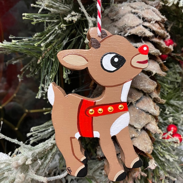 Rudolphs the Red Nosed Reindeer Ornament - Etsy