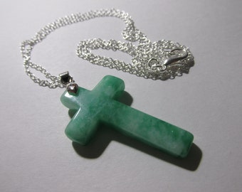 Crucifix Jade Pendant - Etsy