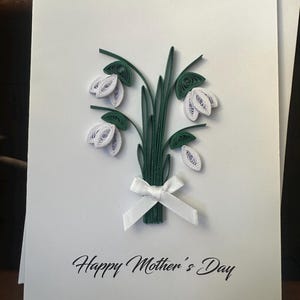 Unique Bouquet for My Mum, Mother Day Card, Handmade Quilled Card ...