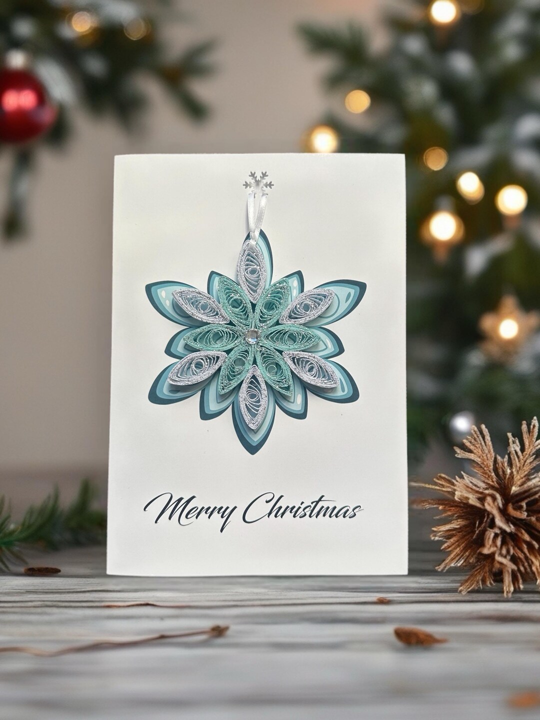 Handmade Christmas Cards 2-in-1 Ornament Tree, Keepsake Gift, Xmas ...