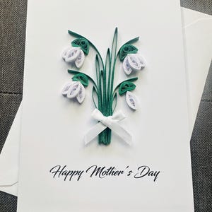 Unique Bouquet for My Mum, Mother Day Card, Handmade Quilled Card ...