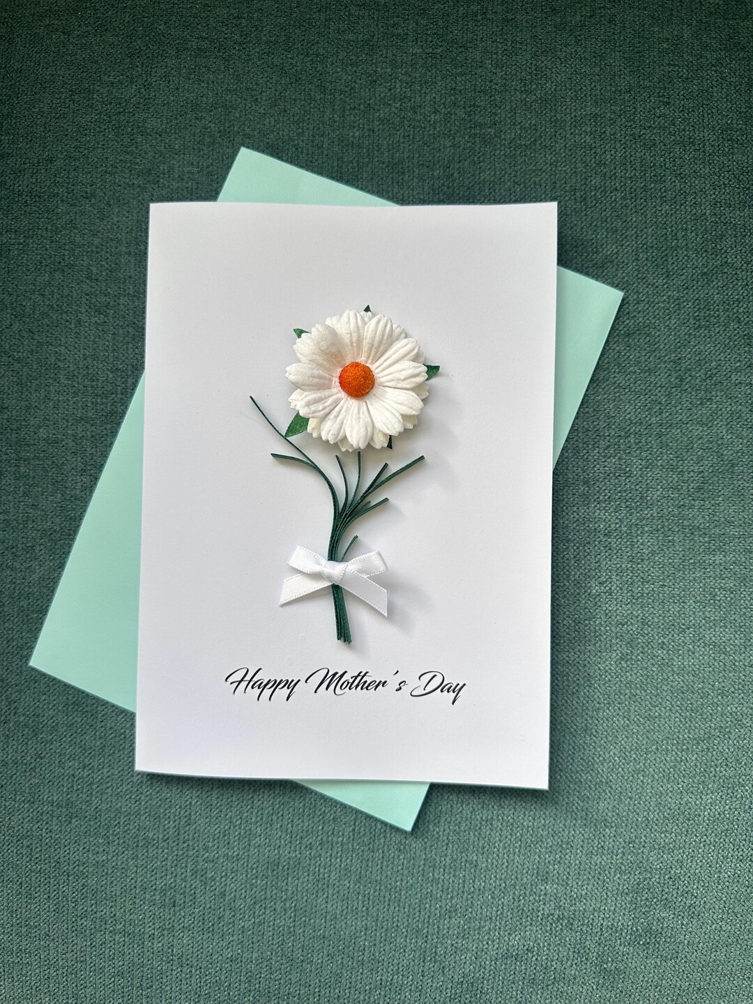 3D Mothers Day Card, Chrysanthemum Birthday Card, Handmade Card for Her ...