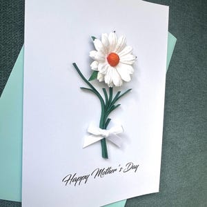 Happy Mother’s Day Card, 3D Daisy Mothers Day Bouquet, Handmade Card ...