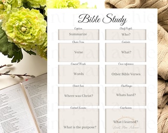 Inductive Bible Study Template - Etsy