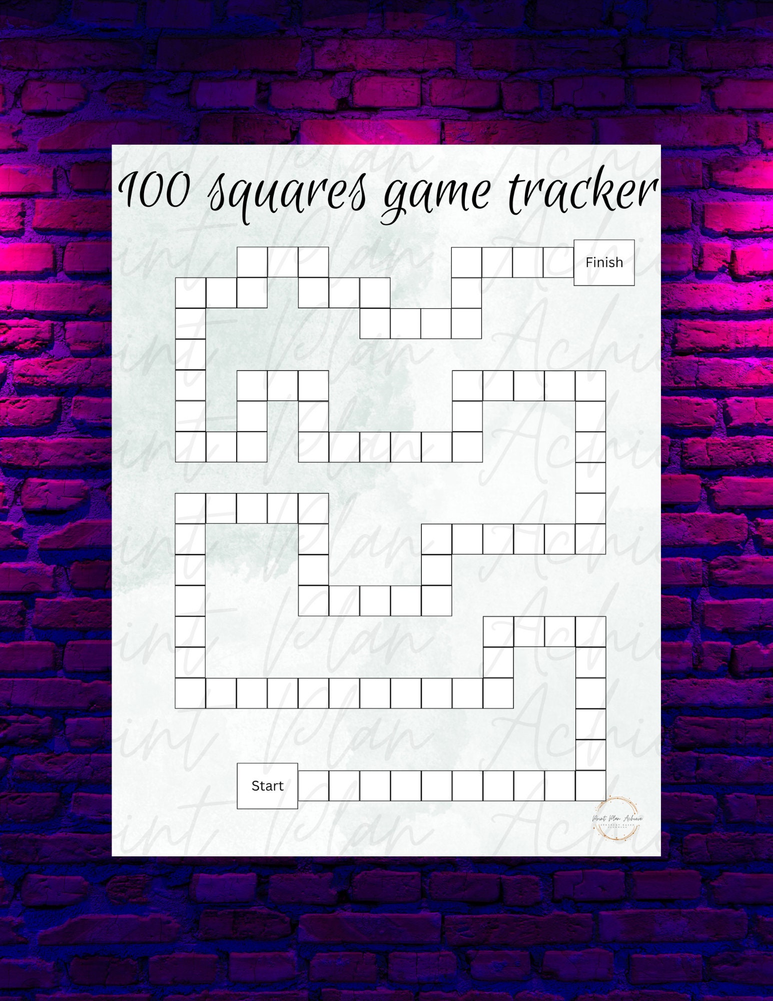 7-pack Bundle of 100 Square Trackers - Etsy