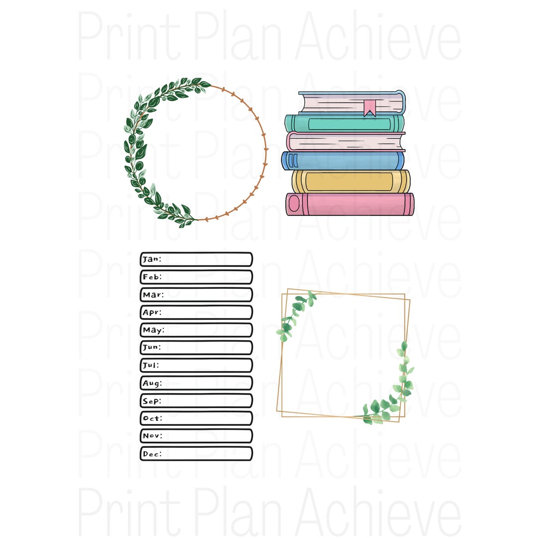 Yearly Books Read Chart - Etsy