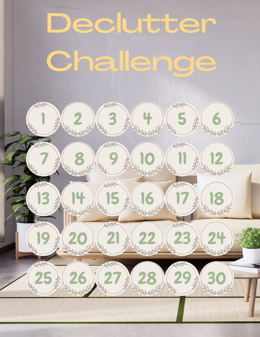 30-day Declutter Challenge Tracker - Etsy