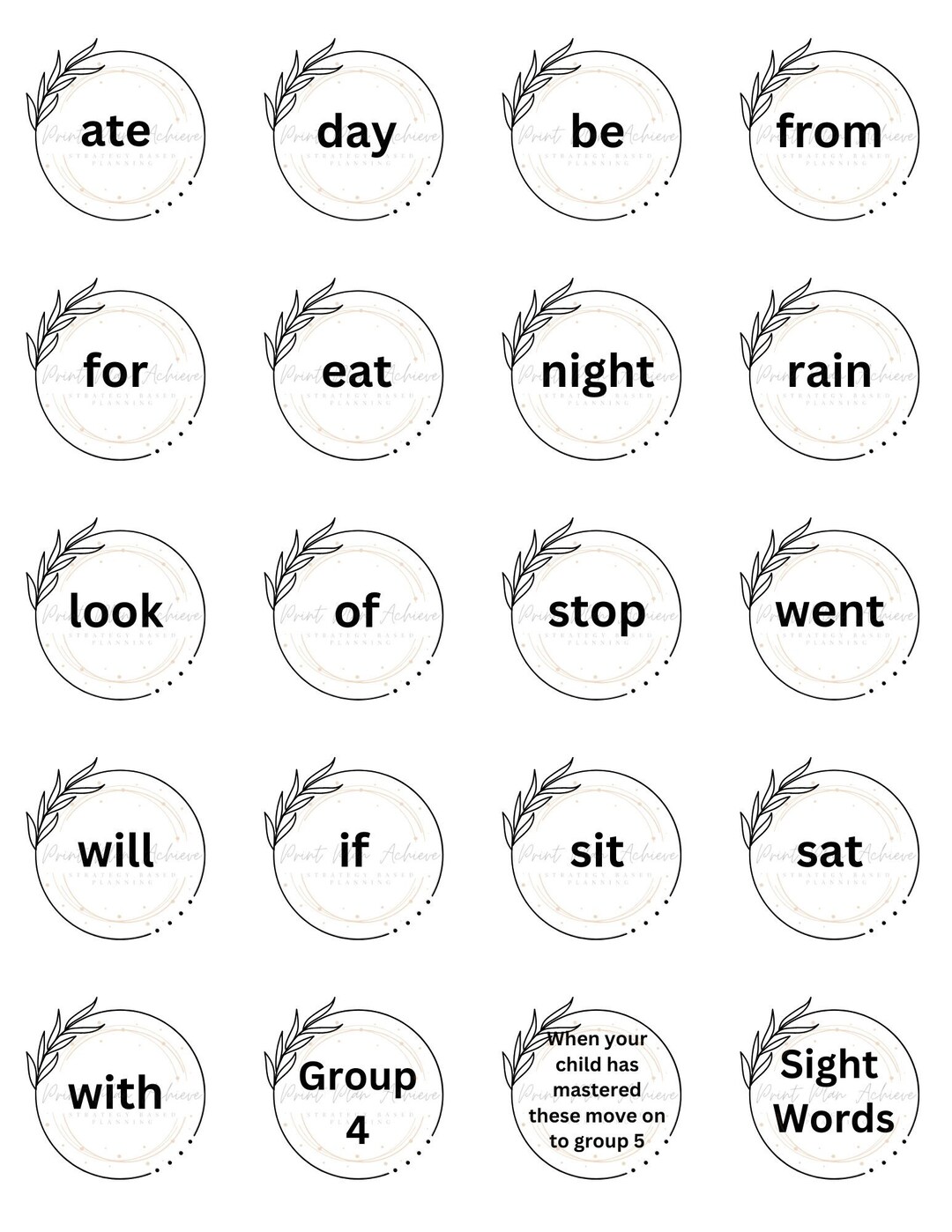 Sight Words Group 3 & 4 Flash Card Game - Etsy