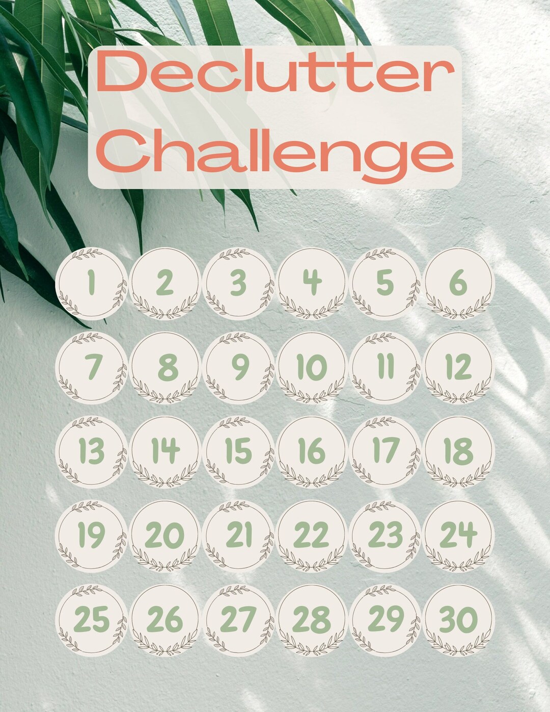 30-day Declutter Challenge Tracker - Etsy