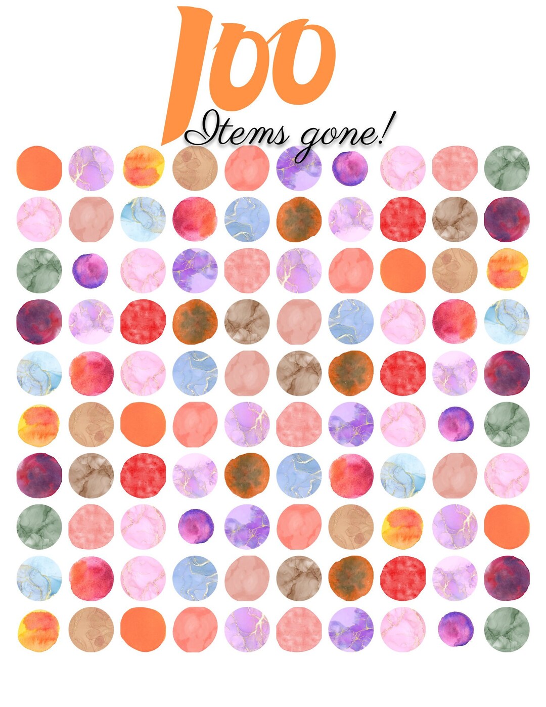 3-pack 100 Items Gone Declutter Bundle Bright & Bold - Etsy