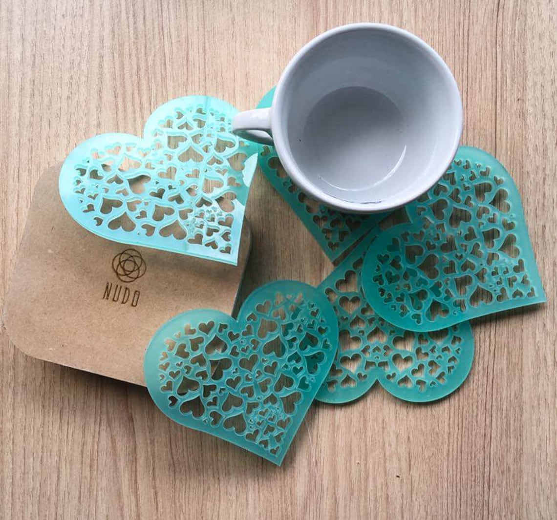 Heart Coasters, Flower Coasters, Blue Coasters, Acrylic Coasters ...
