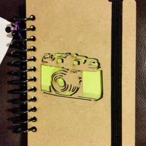 Mini Notebook, Camera Notebook, Wooden Notebook, Personalized Notebook ...