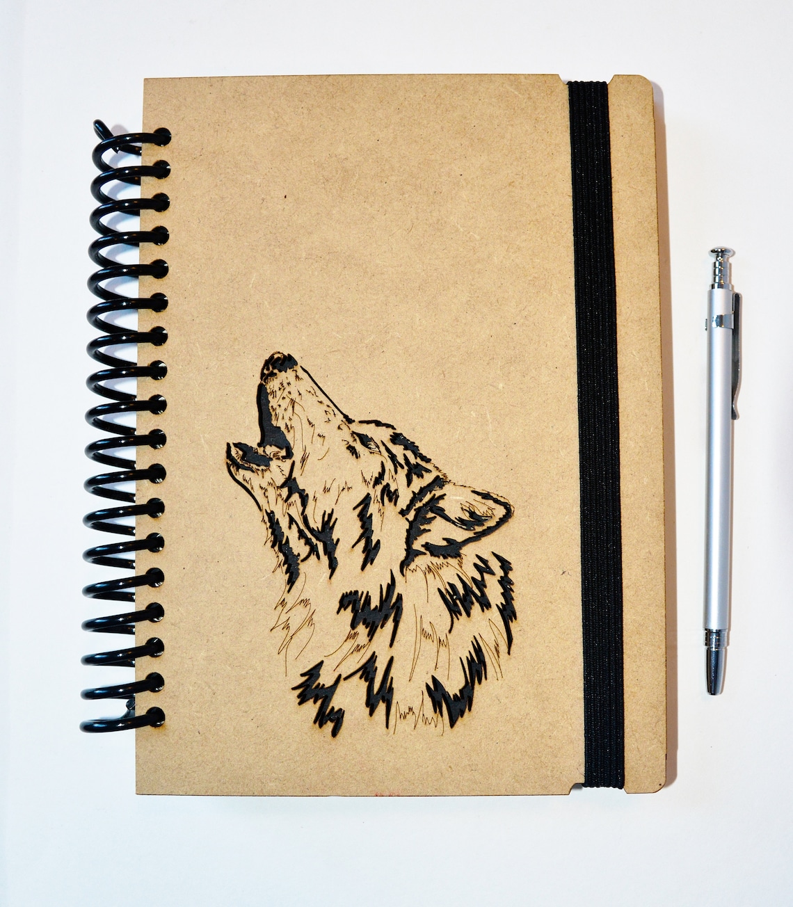 Wolf Notebook, Laser Cut Wolf Journal, Sketchbook, Writing Journal ...