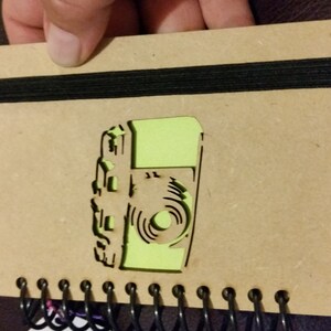 Mini Notebook, Camera Notebook, Wooden Notebook, Personalized Notebook ...