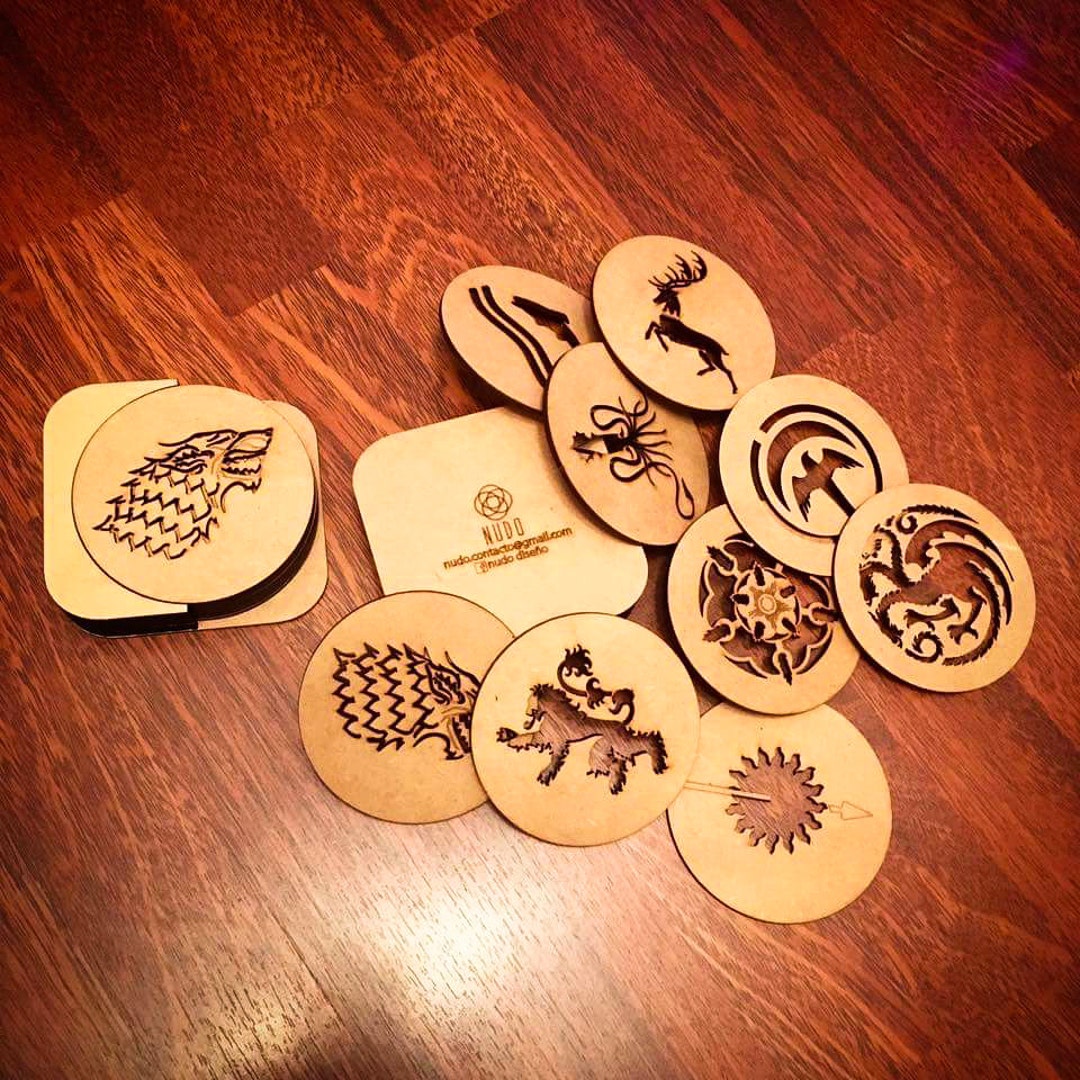 Game of Thrones Coasters, Coaster Set, GOT Coaster, GOT, Jon Stark ...