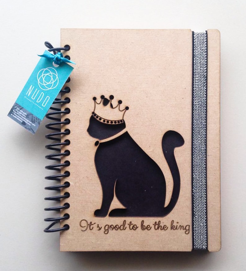 Black Cat Notebook, Black Cat, Black Journal, Cat Journal, Embroidered ...