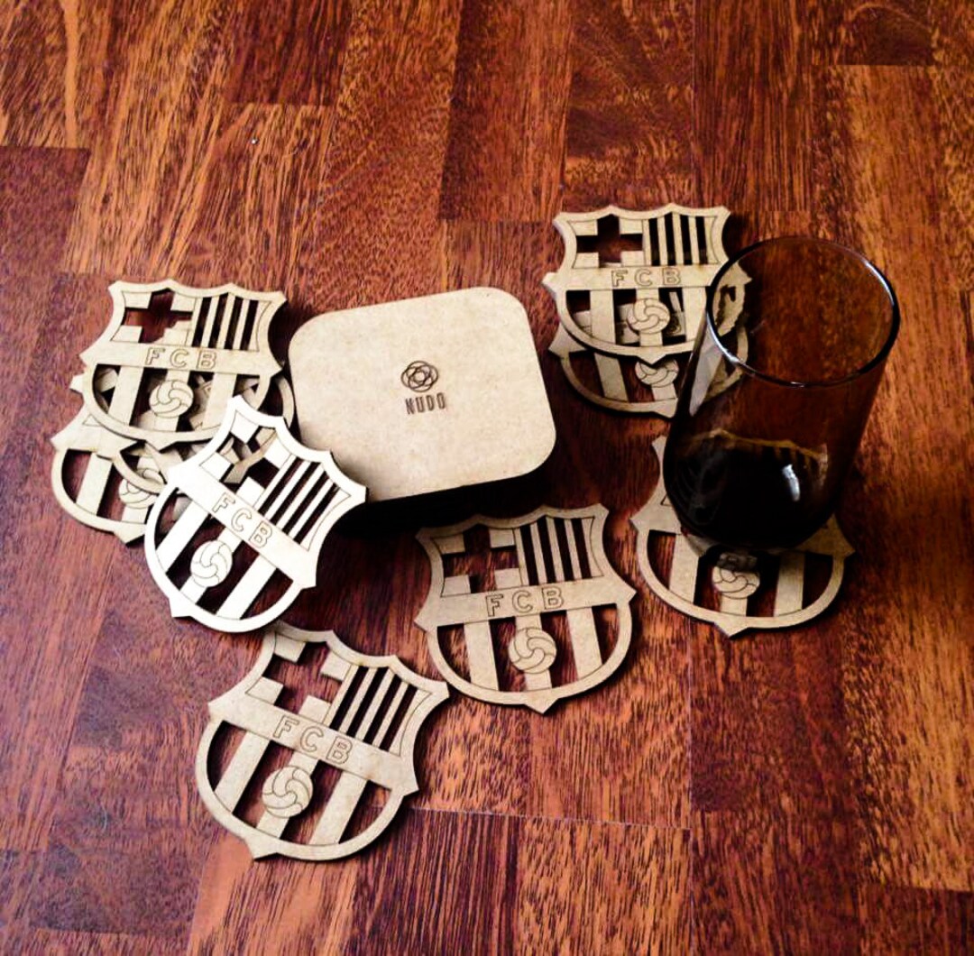 FC Barcelona Coasters, Sports Team Coasters, Laser Cut Coasters, Choose ...