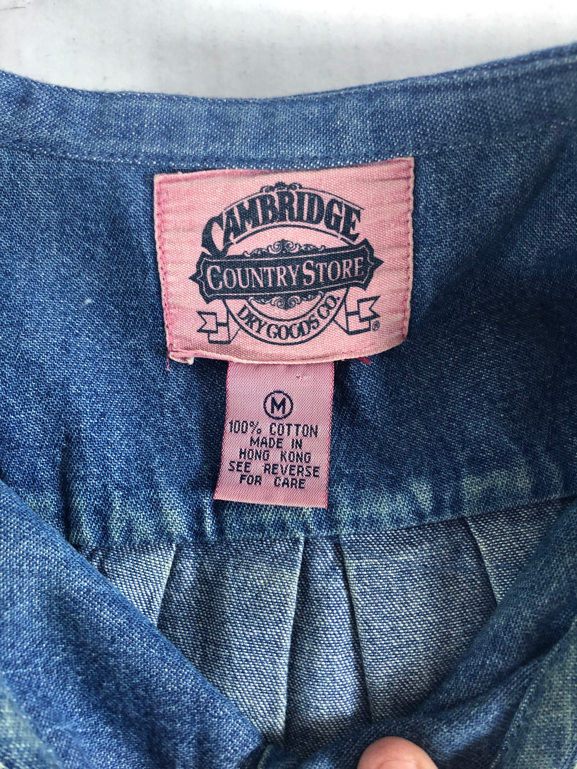 Cambridge Country Store 100% Cotton Denim Tunic/holiday/musical ...