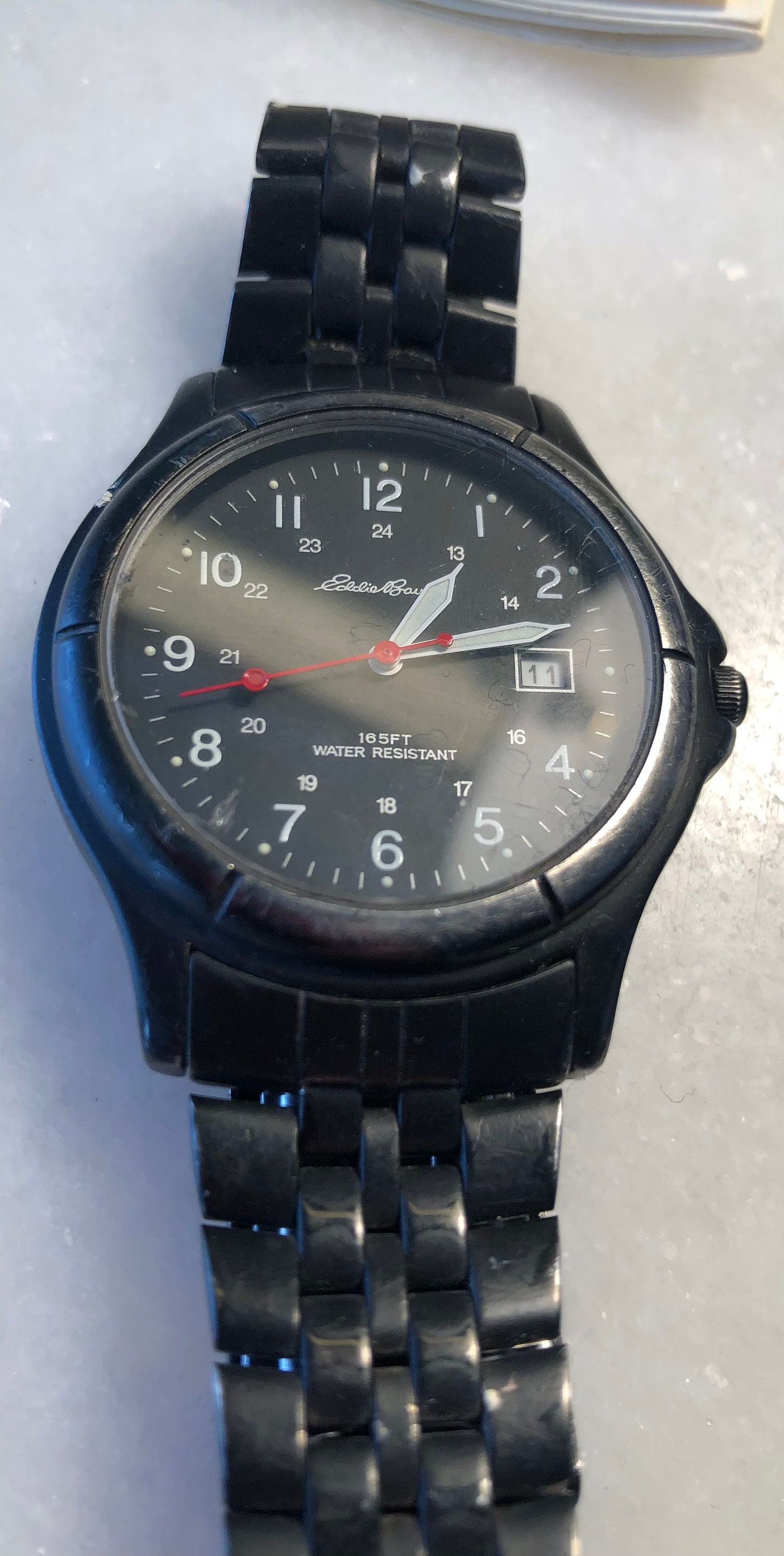 Vintage Eddie Bauer Black Dial Metal Sport Watch - Etsy