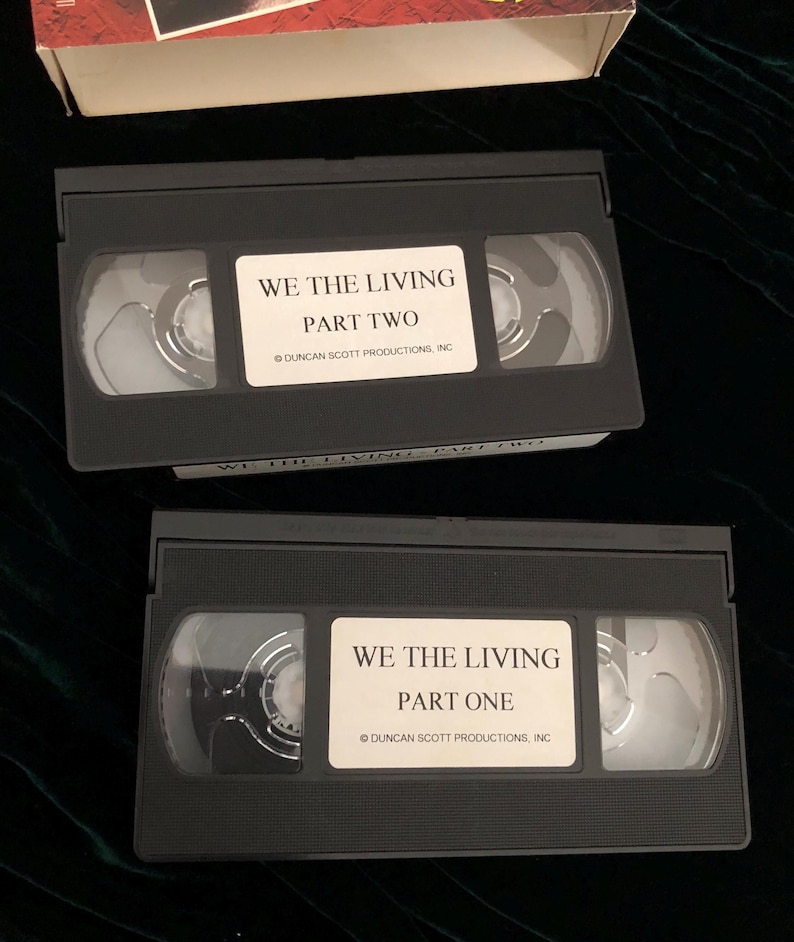 We the Living Ayn Rand VHS Tapes. 1994 Italian W/ English Subtitles - Etsy