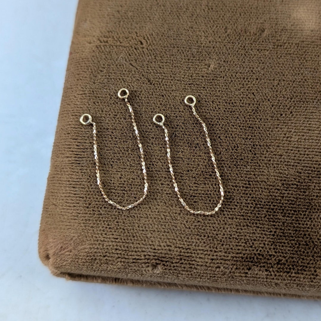 Vintage 10k Twisted Serpentine Chain Earring Enhancers - Approx. 2 ...