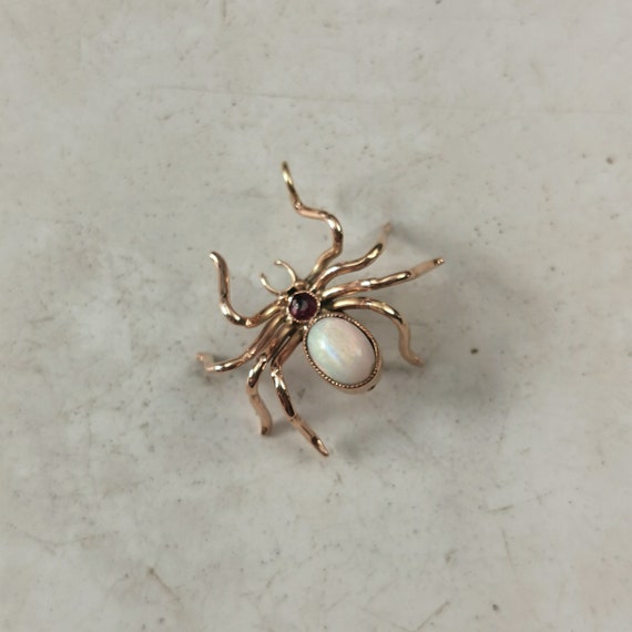 Antique Conversion 9ct Yellow Gold Spider Pendant - V… - Gem