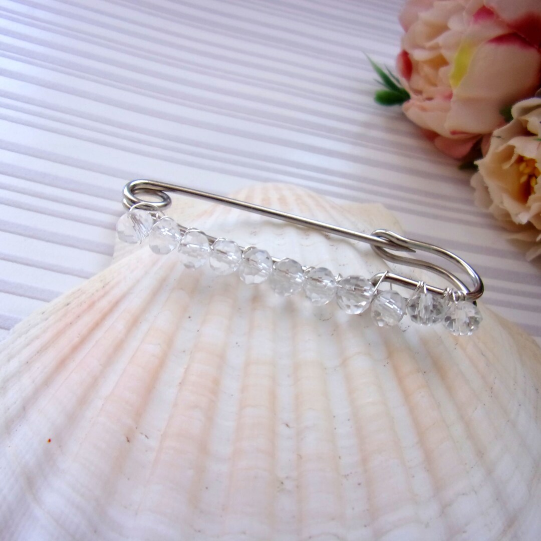 Crystal Wedding Train Pin, Bridal Dress Train Clip, Crystal Train ...