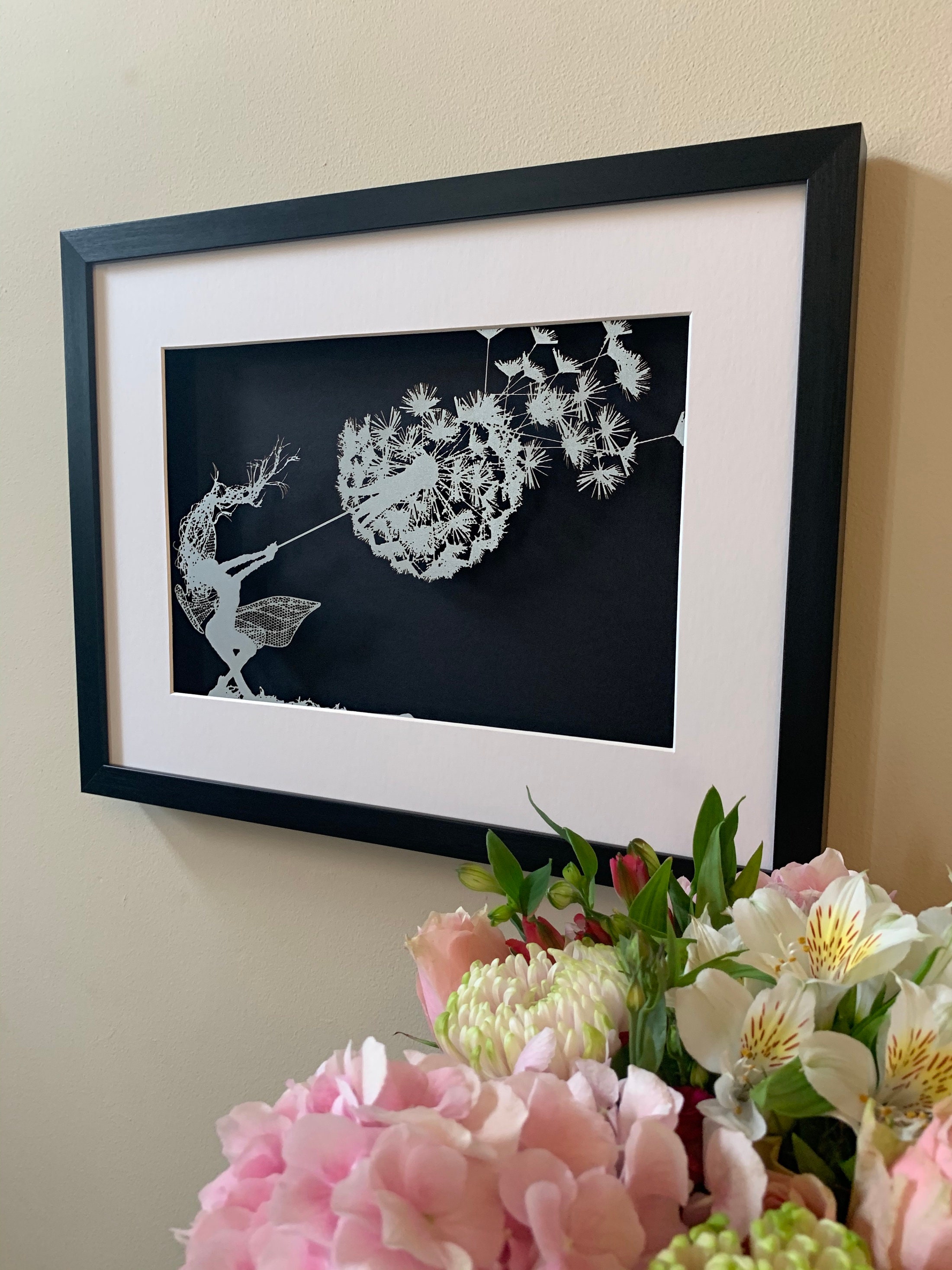 Dancing With Dandelions FANTASY WIRE Papercut Framed Picture - Etsy UK