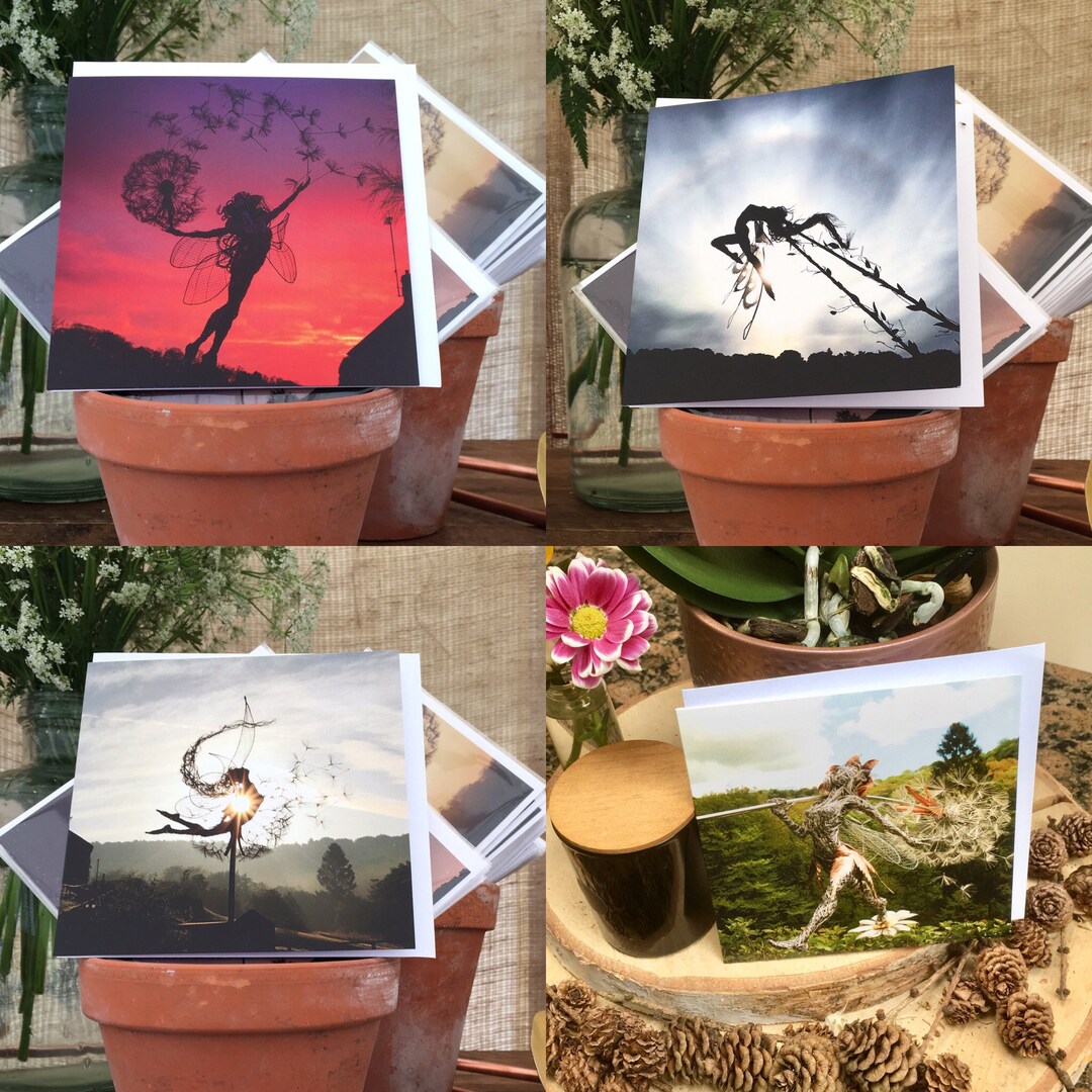 4 Pack of Fairy Greetings Cards by Fantasywire Including - Etsy