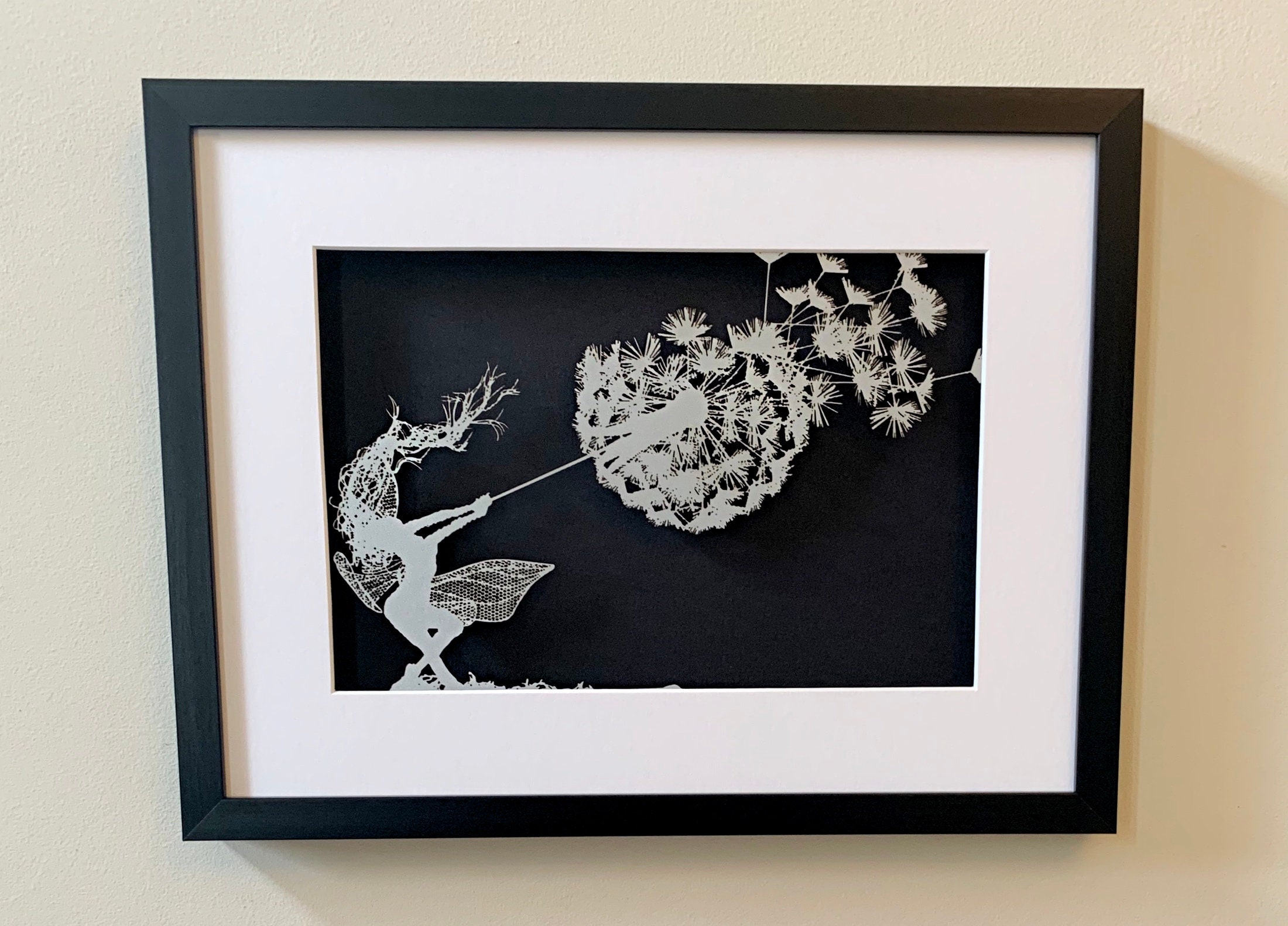 Dancing With Dandelions FANTASY WIRE Papercut Framed Picture - Etsy UK