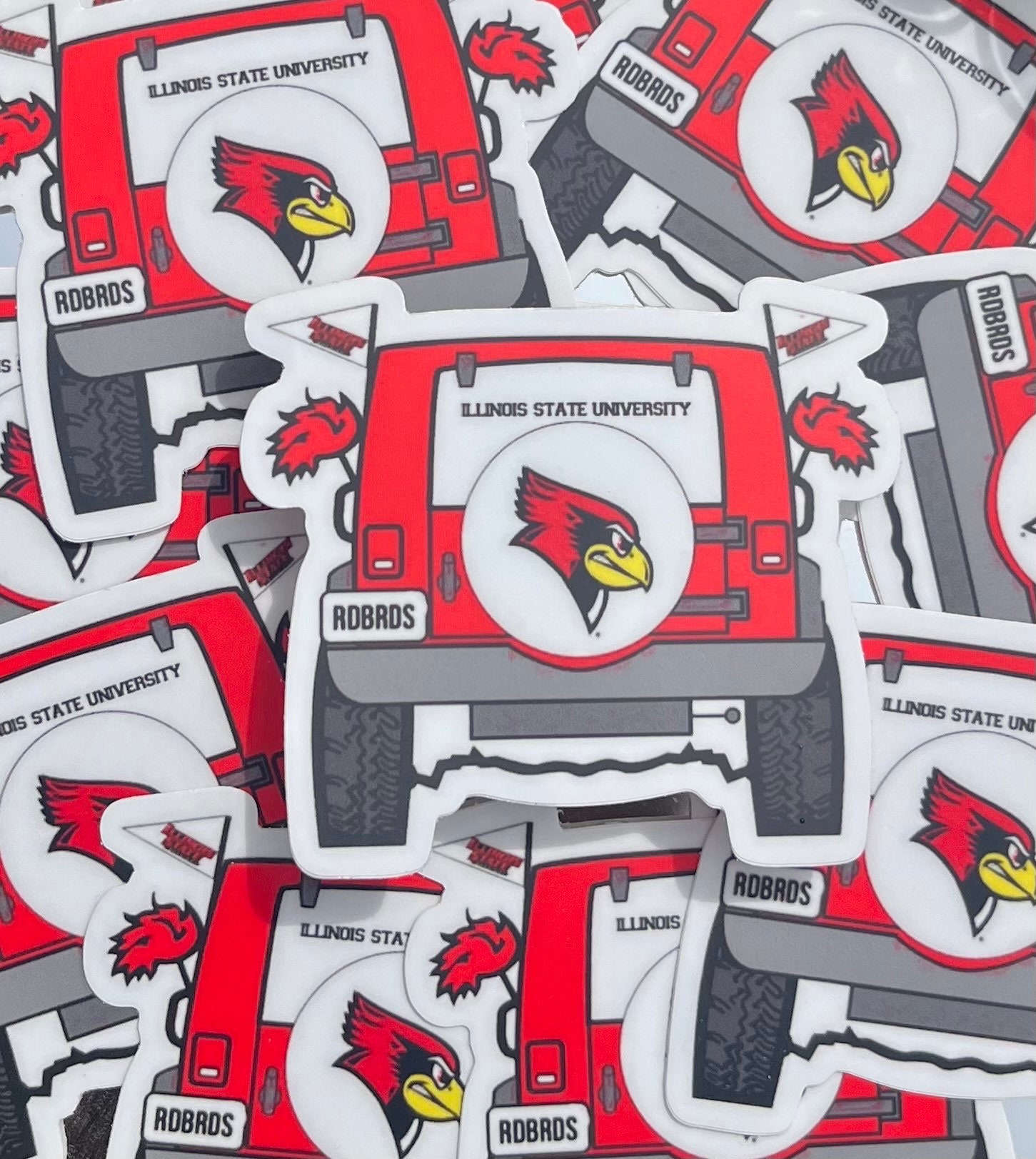 Illinois State Redbirds Jeep Sticker - Etsy