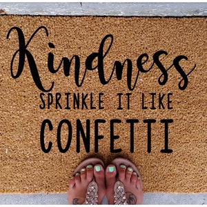 Kindness Sprinkle It Like CONFETTI Hand Painted Front Porch/entry Way ...