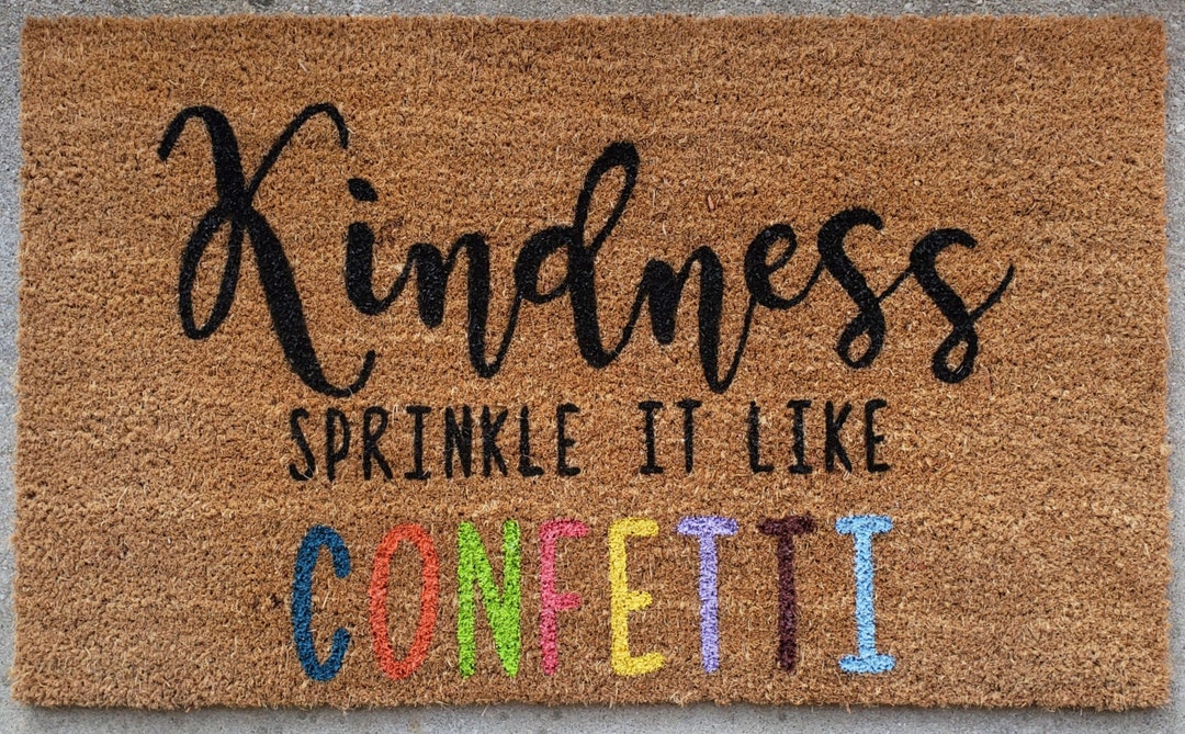 Kindness Sprinkle It Like CONFETTI Hand Painted Front Porch/entry Way ...