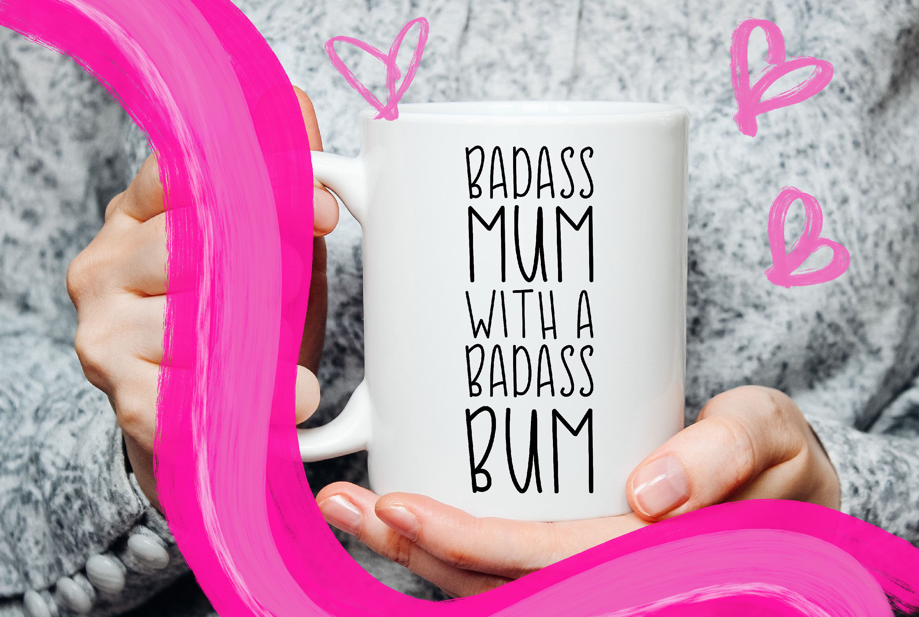 Badass Mum with a Bum funny Parent coffee mug | Etsy