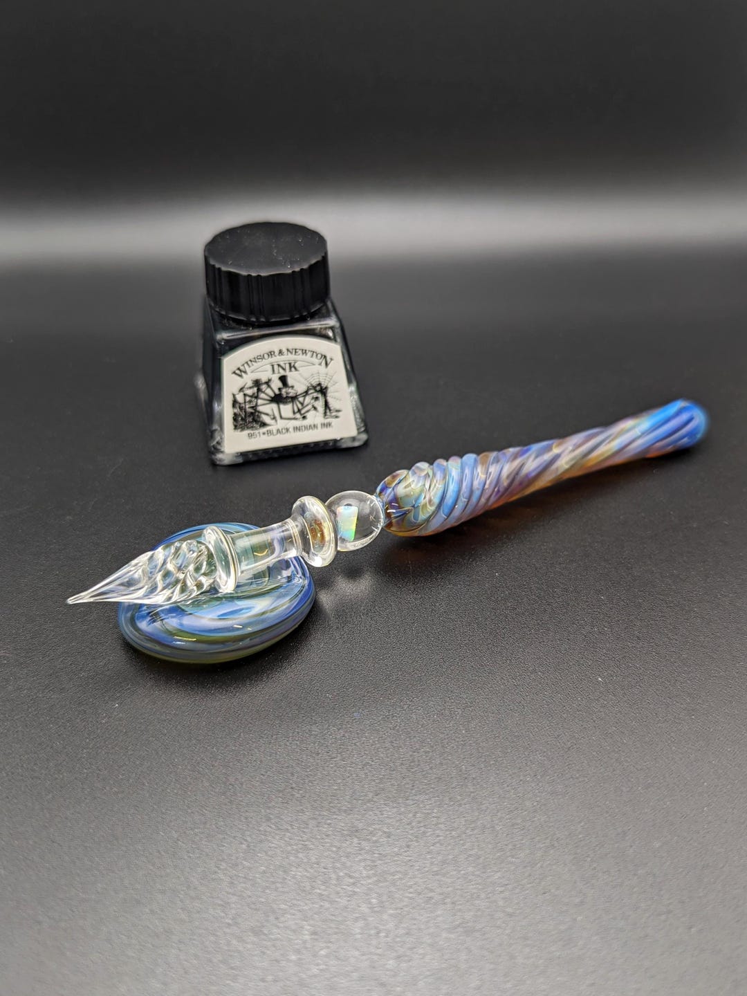 Luxury Opal Dip Pen, Encased Opal With Optic Handle, Handmade Glass ...