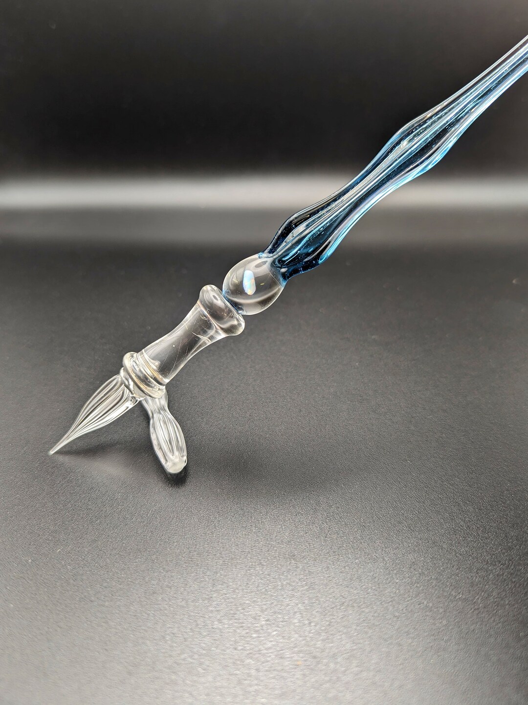 Luxury Opal Dip Pen, Encased Opal With Blue Sparkle Optic Handle ...