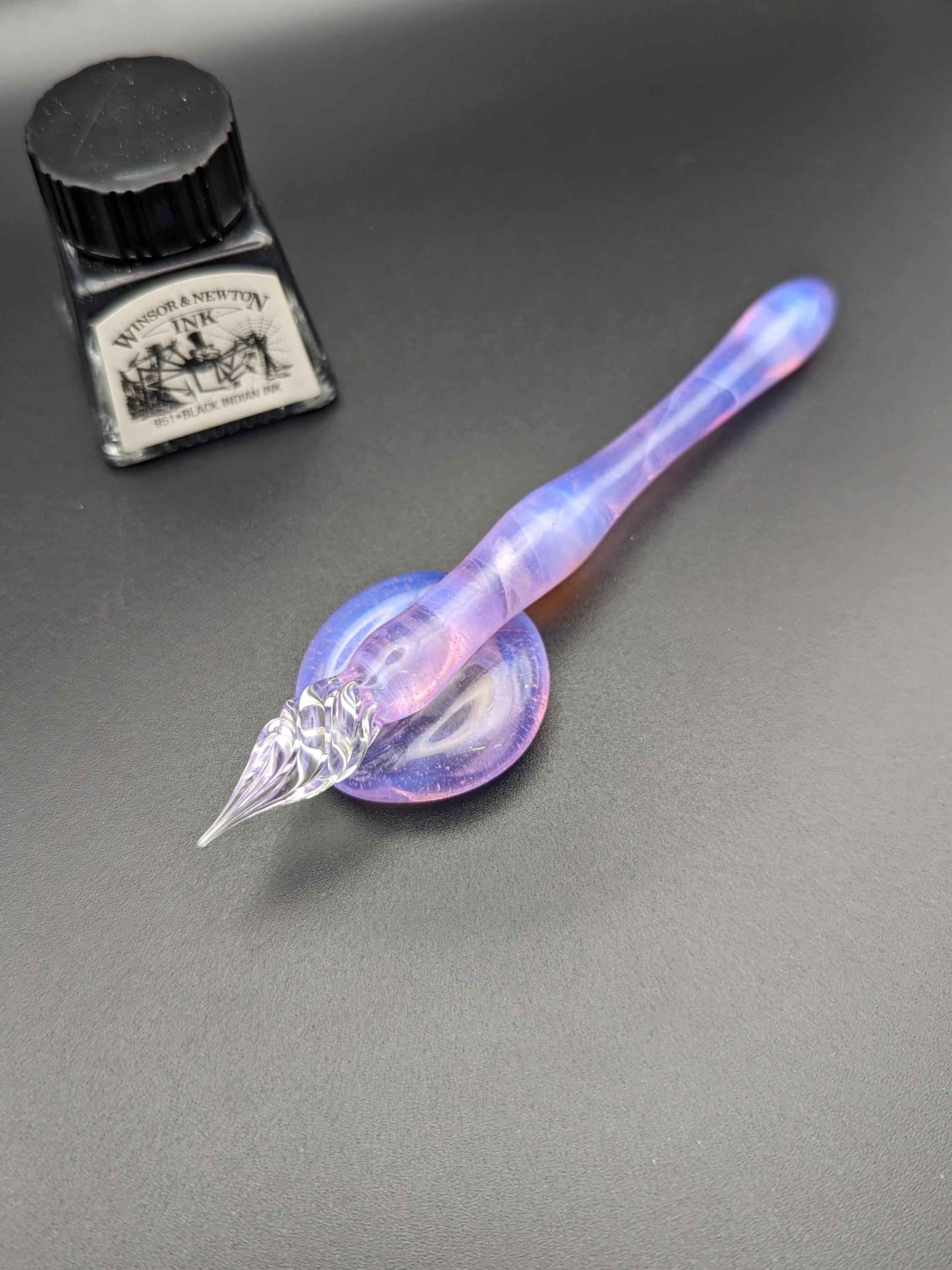 Purple Ghost Calligraphy Pen, Handmade Glass Dip Pen - Etsy
