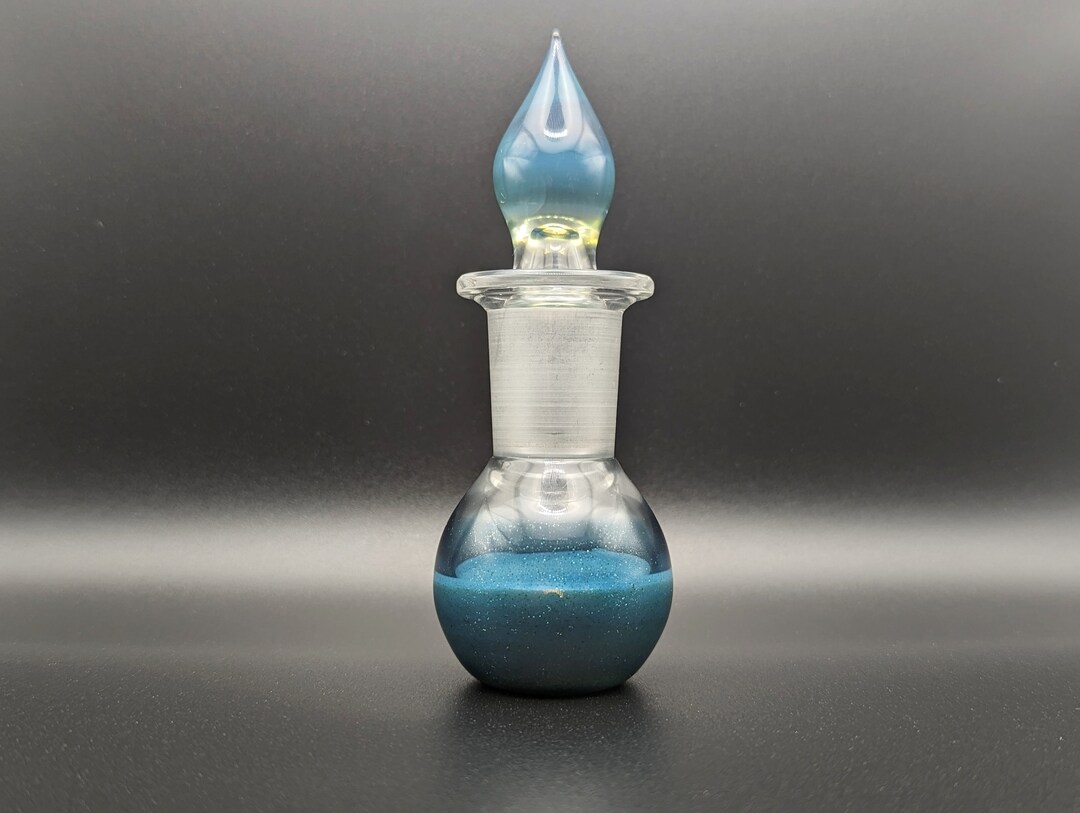 Blown Glass Inkwell, Ocean Sparkle, Dip Pen Calligraphy Inkwell ...