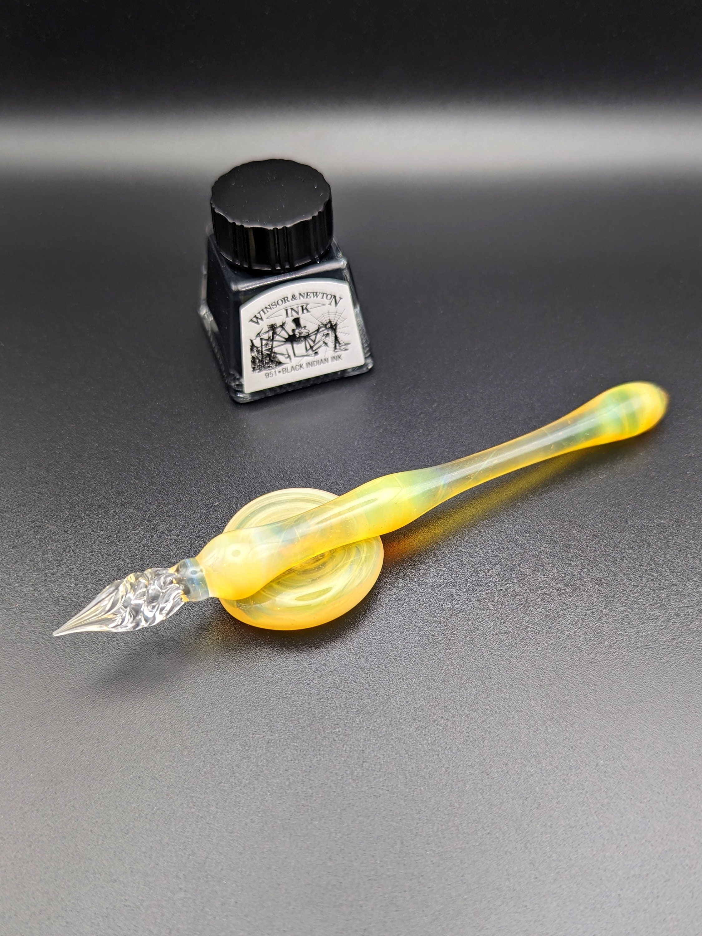 Dip Pen, Smokey Ghost Calligraphy Pen, Handmade Glass - Etsy