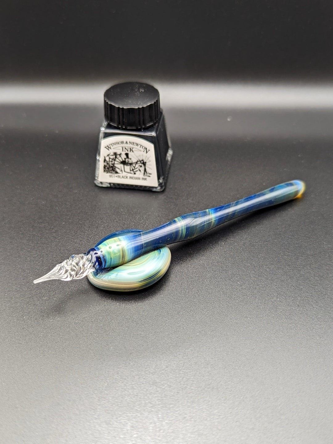 Dip Pen, Silver Moonlight, Handmade Glass Calligraphy Pen - Etsy