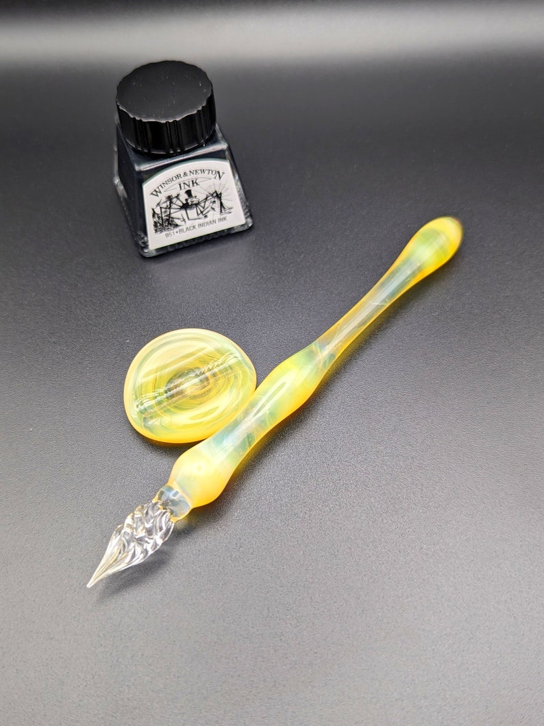 Dip Pen, Smokey Ghost Calligraphy Pen, Handmade Glass - Etsy